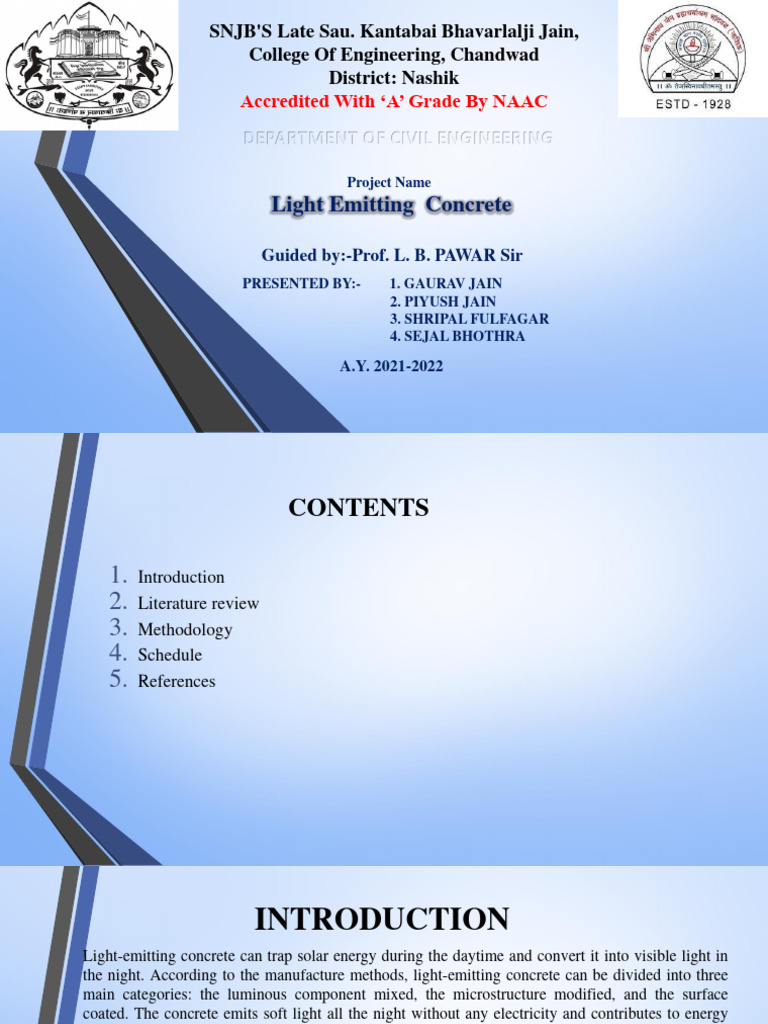 Light Emitting Concrete Innovations | PDF | Concrete | Light