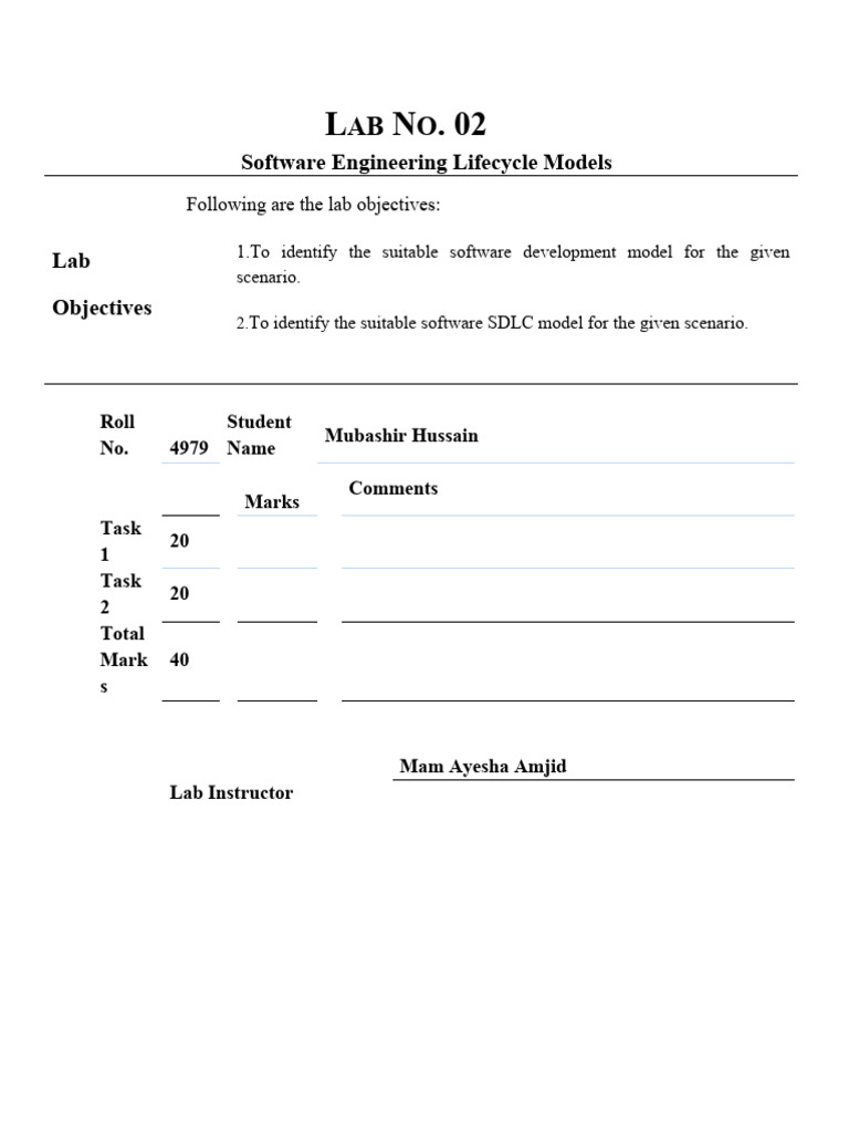 Lab No 2 Mubashir Hussain 4979 | PDF