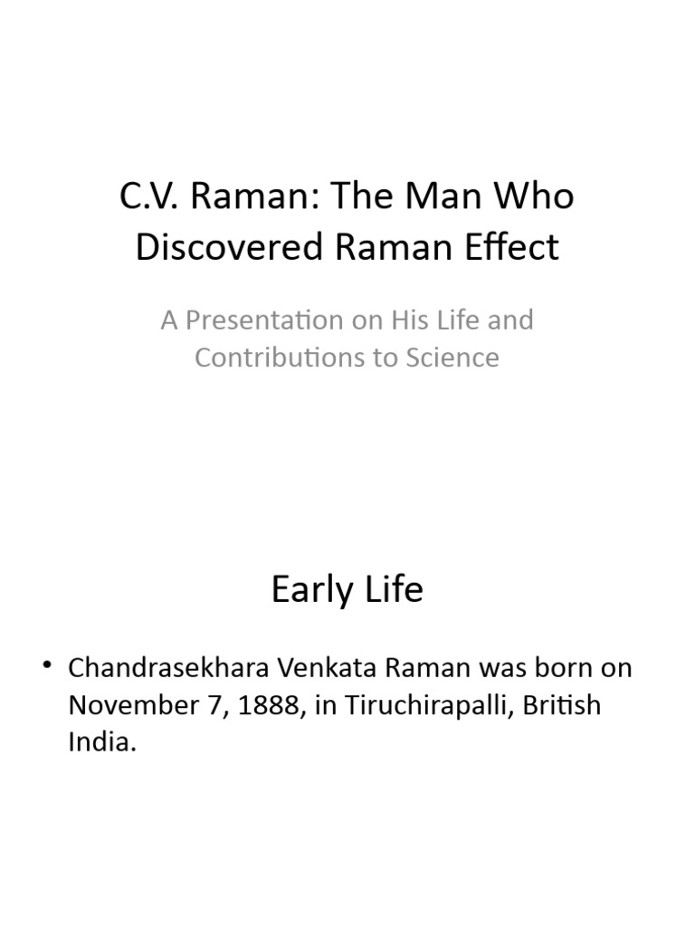 CV Raman Presentation | PDF | Art