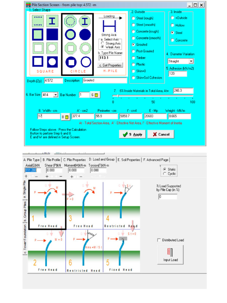 B.1 D.micropile - Design and ALLpile Analysis - Part6 | PDF