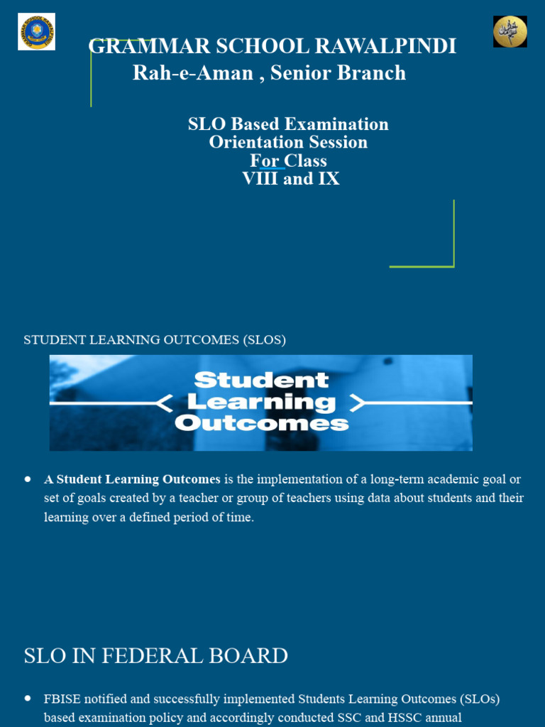 SLO-Based Examination Overview for Classes VIII-IX | PDF | Information ...