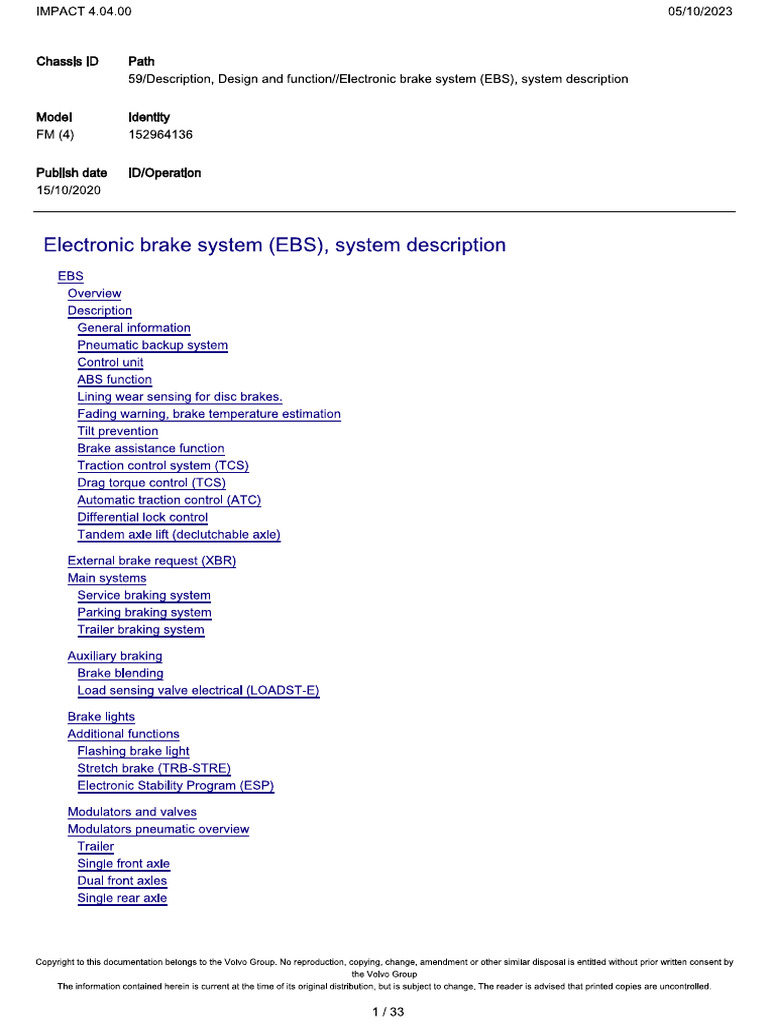 Diagram Brake - FMX440 3 | PDF