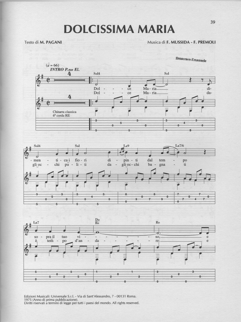 Dolcissima Maria | PDF