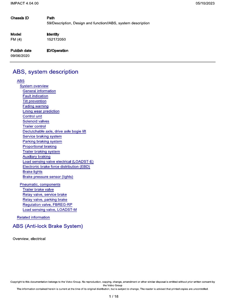 Diagram Brake - FMX440 2 | PDF