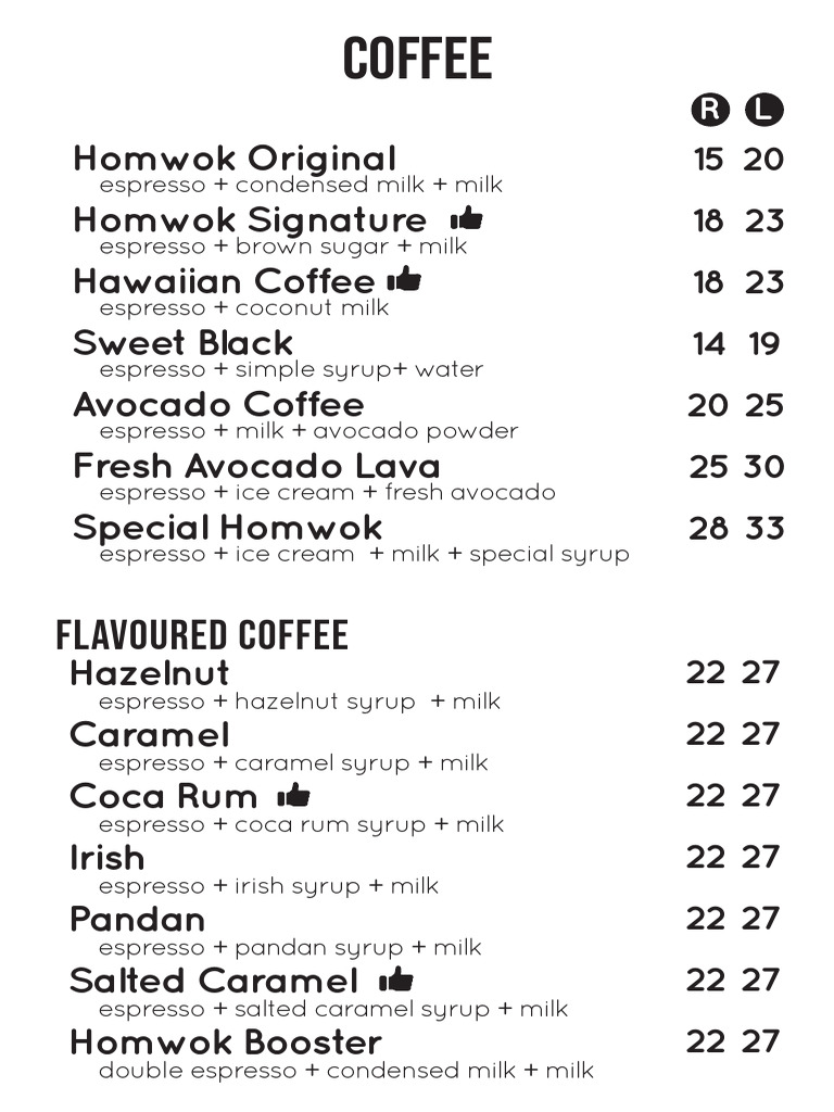 Menu Homwok | PDF | Cooking | Food And Drink