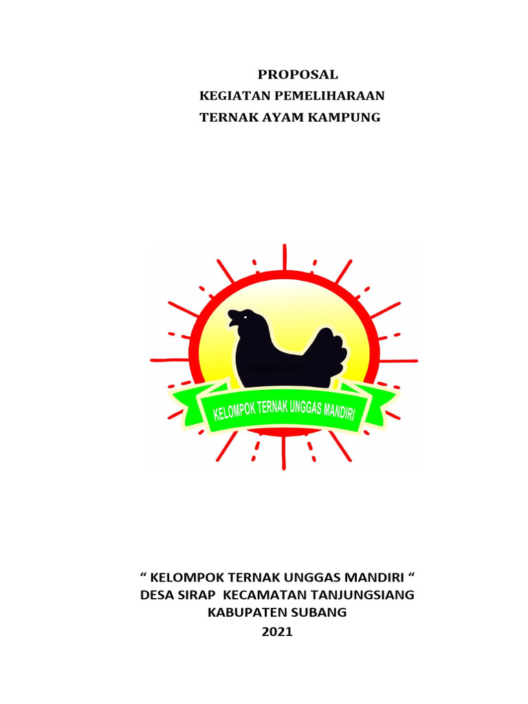 Proposal Ternak Ayam | PDF