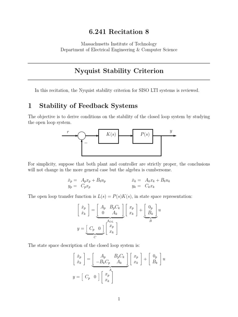 Nyquist Stability Criteria | PDF Nyquist Stability Criteria | PDF