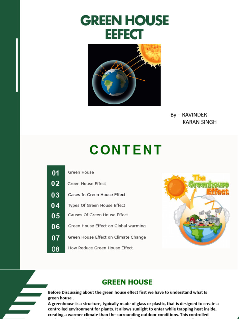 Green House Effect Pdf Greenhouse Effect Climate Change