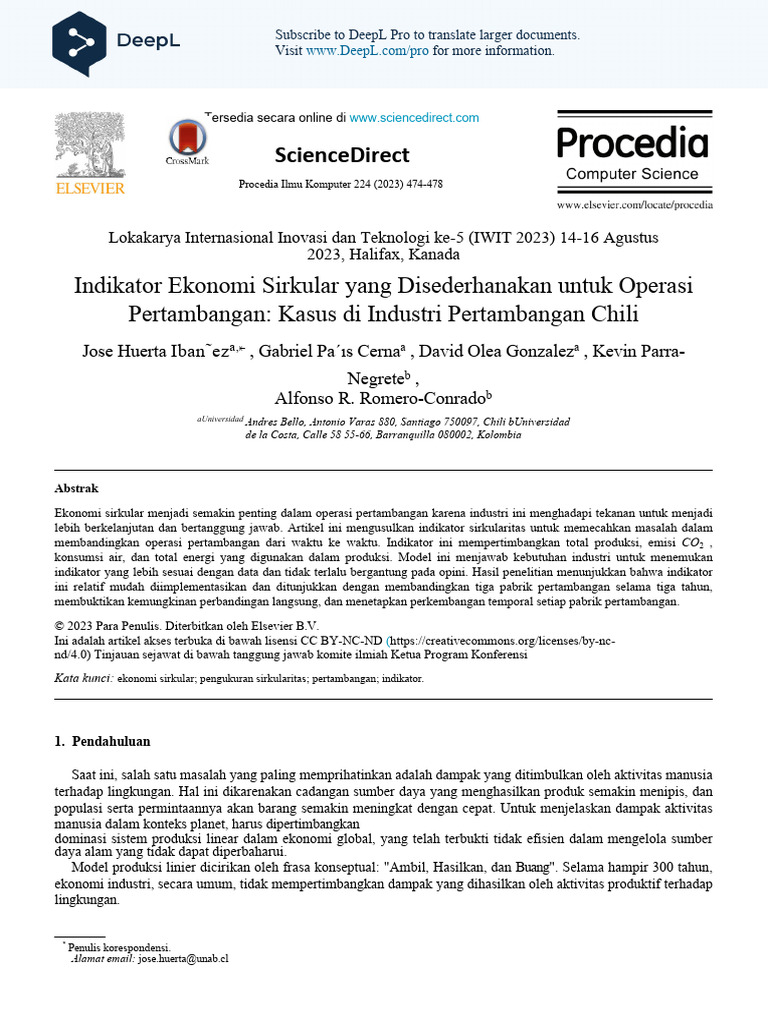 Simpli Ed Circular Economy Indicator For Mining Operations Id | PDF