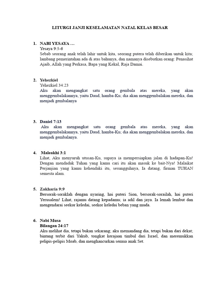 Liturgi Janji Keselamatan Natal Kelas Besar | PDF | Sejarah | Agama & Spiritualitas