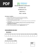 NCE 2024 Mathematics Exam Paper | PDF | Area | Circle