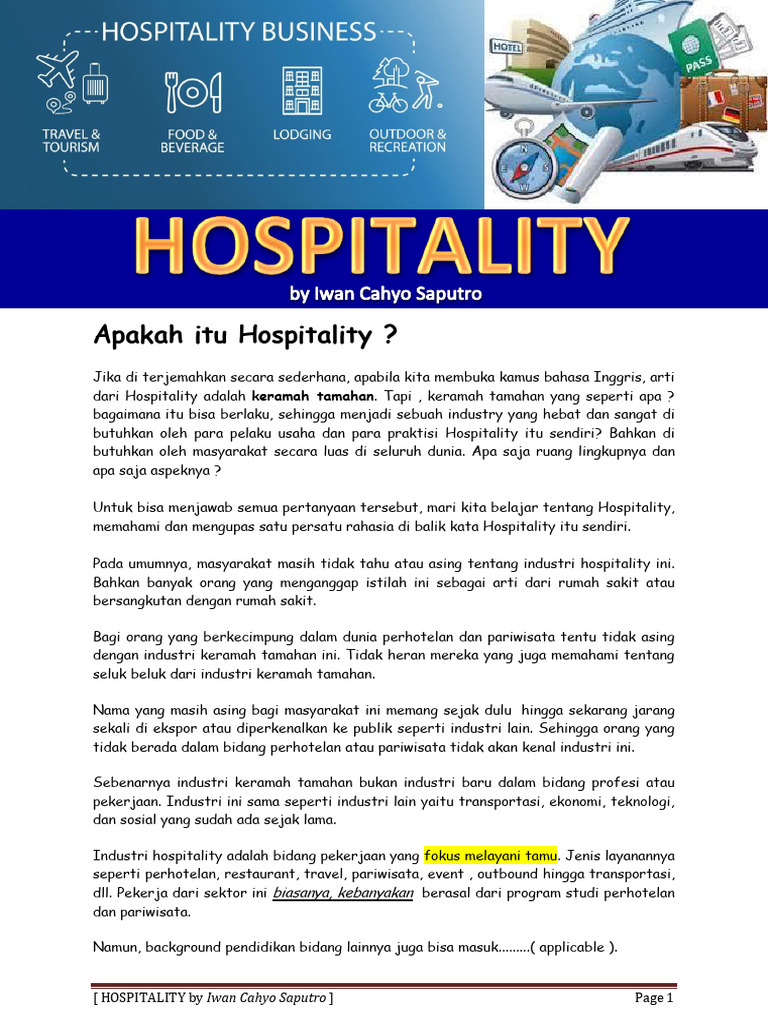 Hospitality | PDF