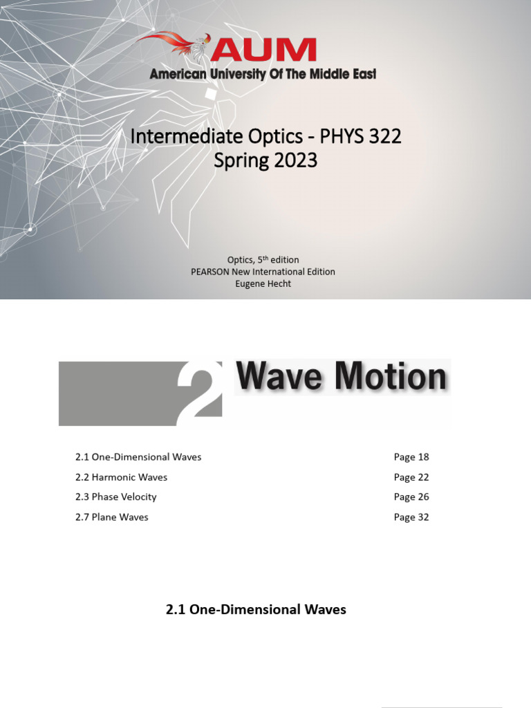 Chapter 2 - Wave Motion | PDF | Waves | Wavelength