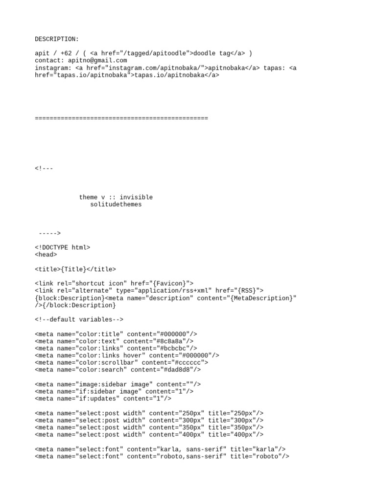 Tumblr Theme | PDF | Cyberspace | World Wide Web