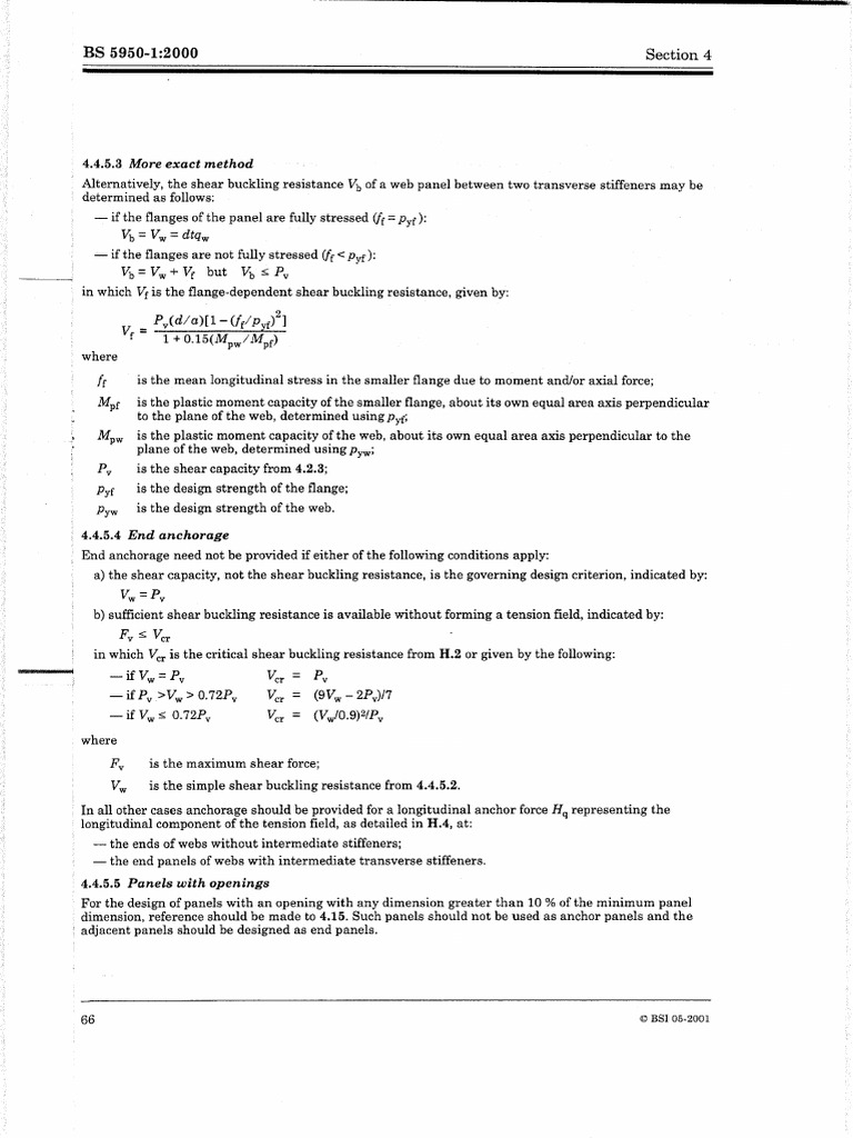 BS 5950-1-2000 Structural Use of Steelwork - Part74 | PDF