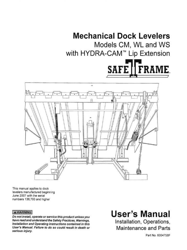 Serco Mechanical Dock Leveler 2007 | PDF