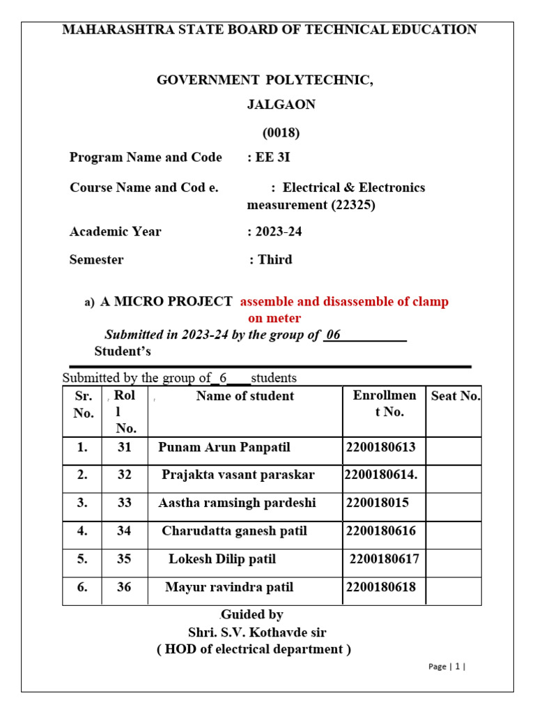 EEM Microproject | PDF