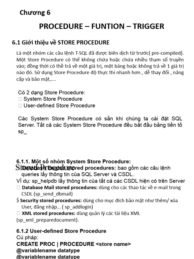 c06 Pro Func Trigger | PDF