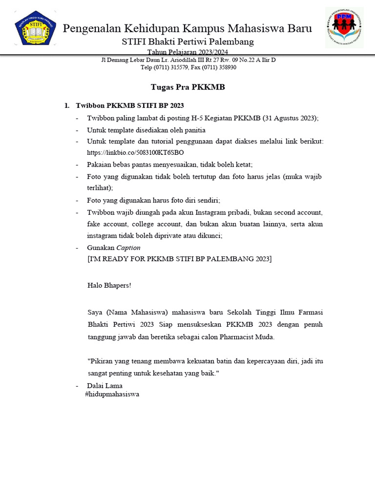 TUGAS Pra PKKMB 202 | PDF