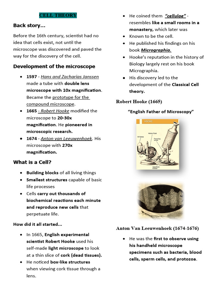 CELL THEORY-WPS Office | PDF