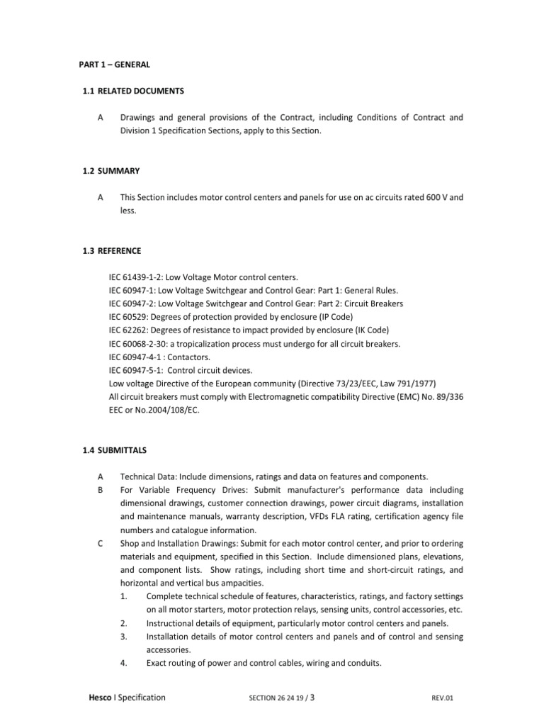 Pages From POD-01 SPECs (MCC) - 3 | PDF