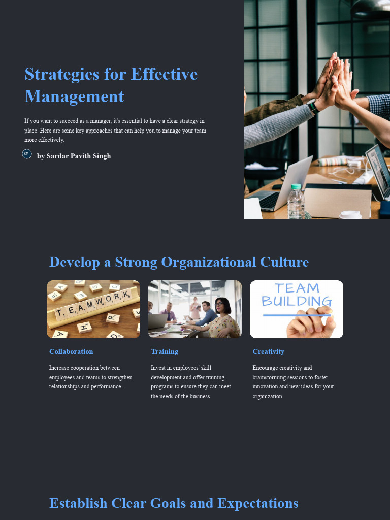 Strategies For Effective Management | PDF