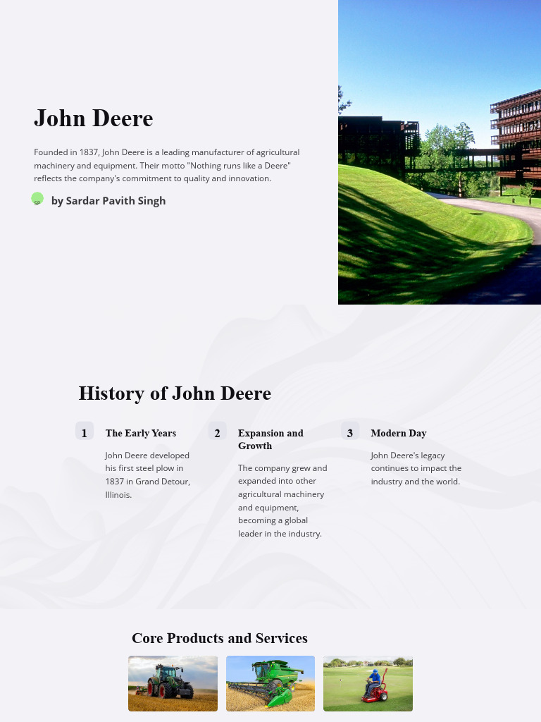 John Deere | PDF | Agriculture | Sustainability