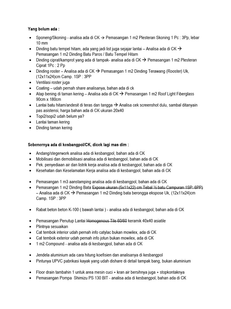 Kelengkapan RAB | PDF