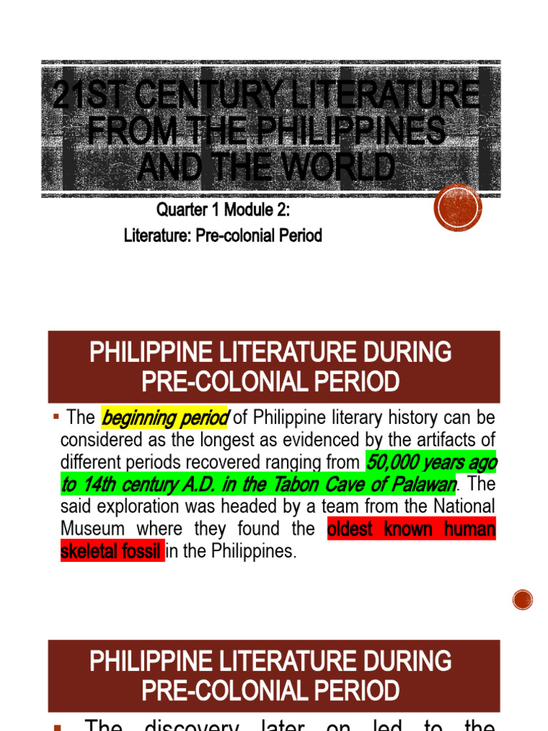21st Century Module 1 Pre Colonial Period | PDF