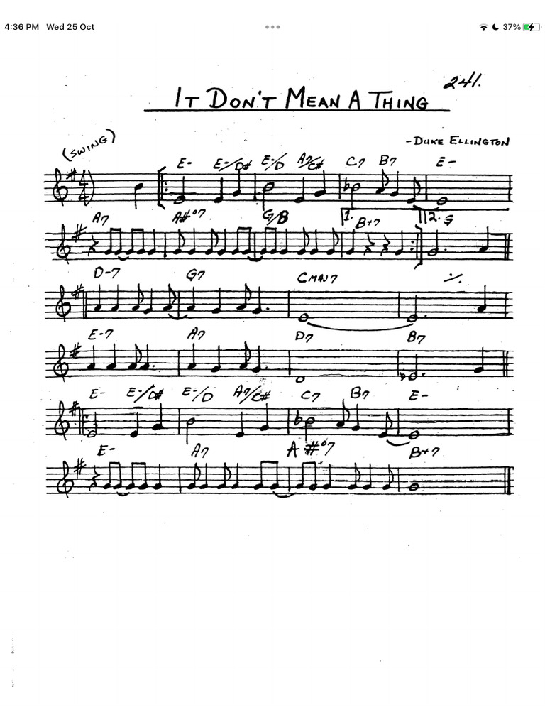 It Dont Mean A Thing | PDF