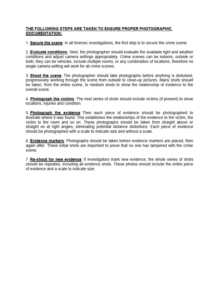 Forensic Photography Best Practices | PDF