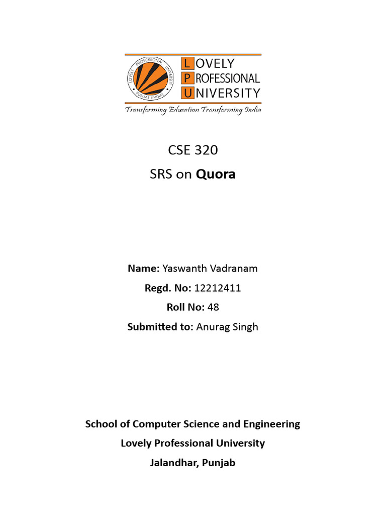 SRS Document Software Engineering | PDF