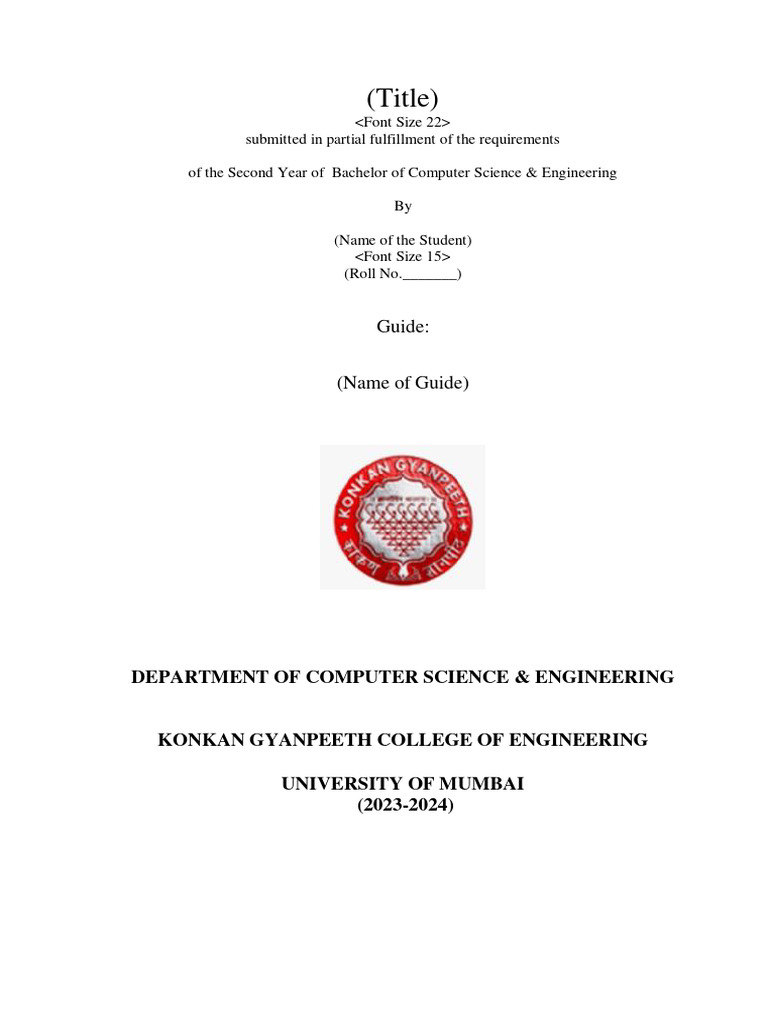 SE CSE III MiniProject 1 ReportFormat 2023 24 | PDF | Computer Science ...