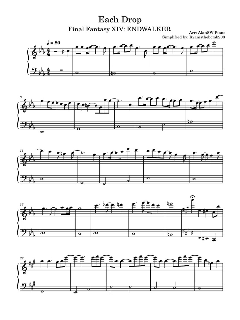 FF14-Flow简易版 (each drop) | PDF