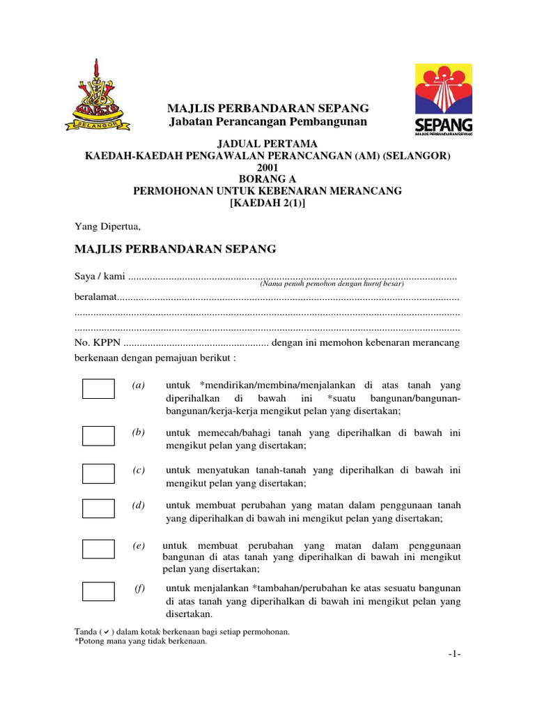 Borang A | PDF