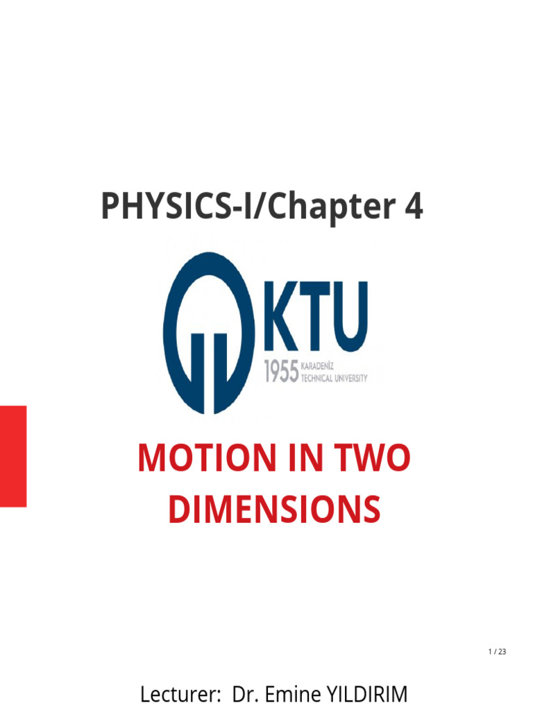 Physics 1 Chapter4 | PDF