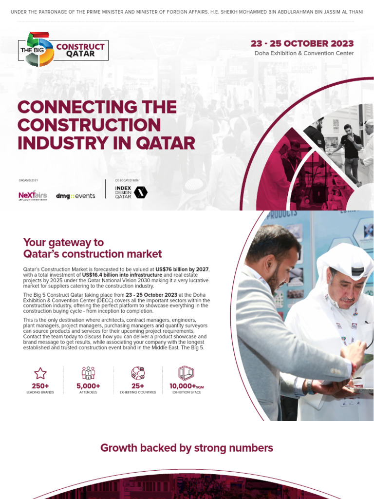 The Big 5 Construct Qatar Brochure 29 March 2023 1 | PDF | Qatar ...