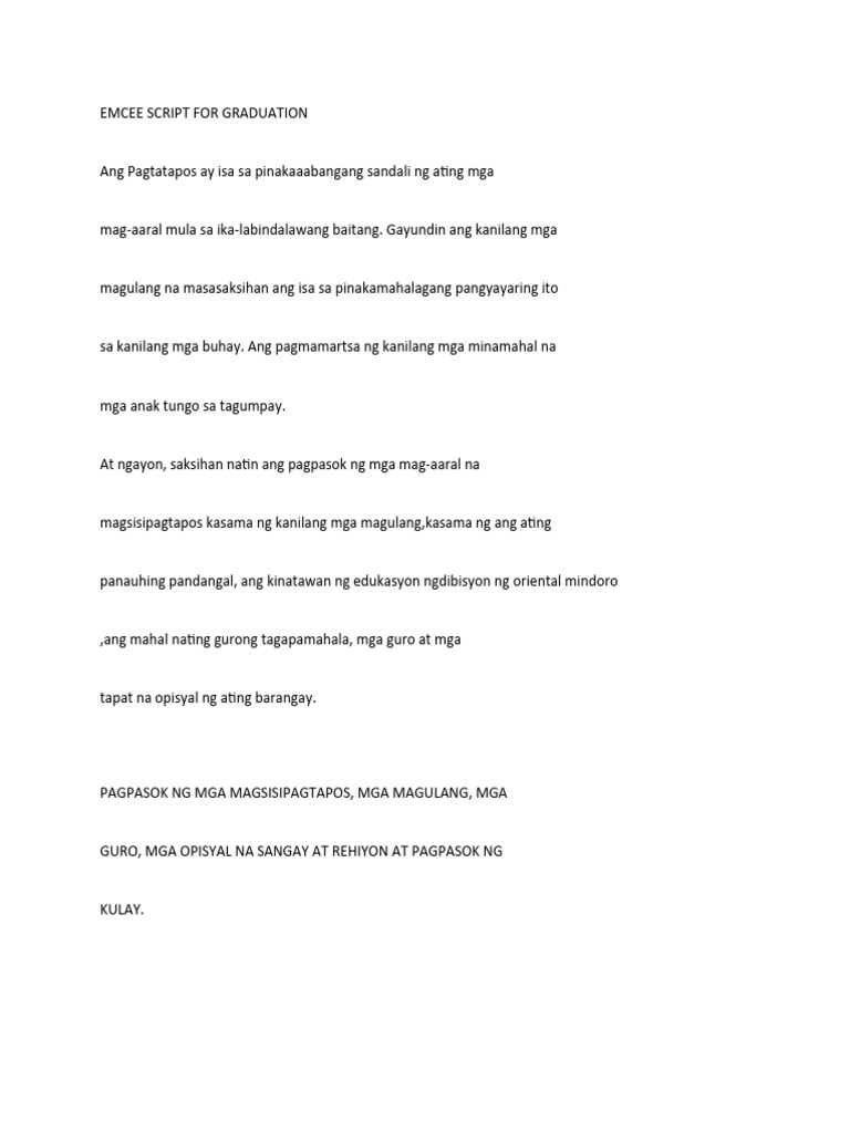 EMCEE SCRIPT FO-WPS Office | PDF