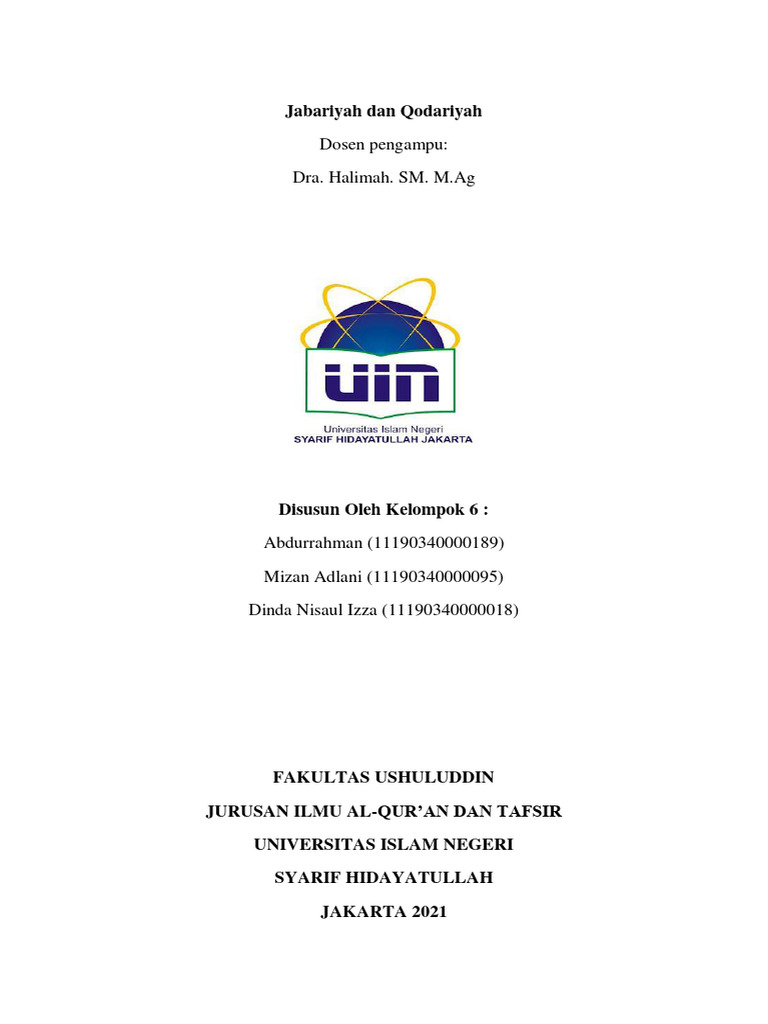 Pemikiran Jabariyah dan Qodariyah | PDF