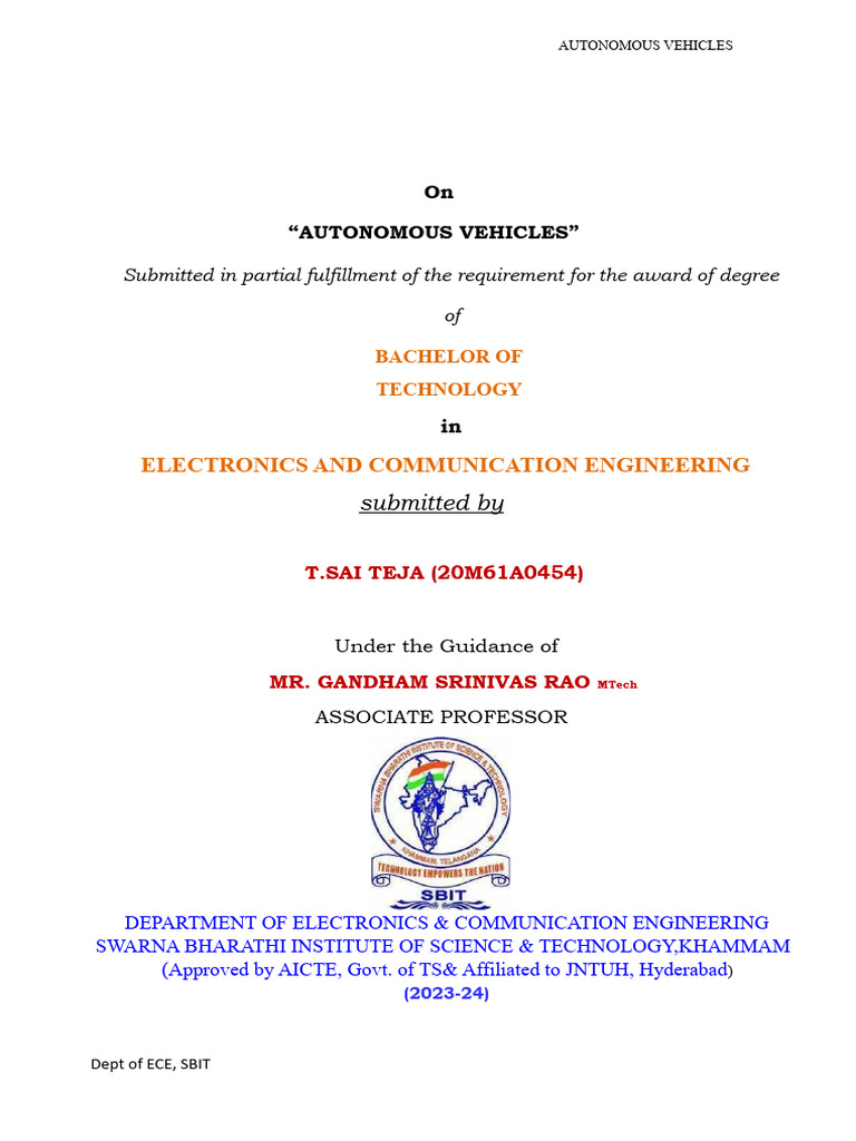 Technical Seminar Report Av | PDF | Computers