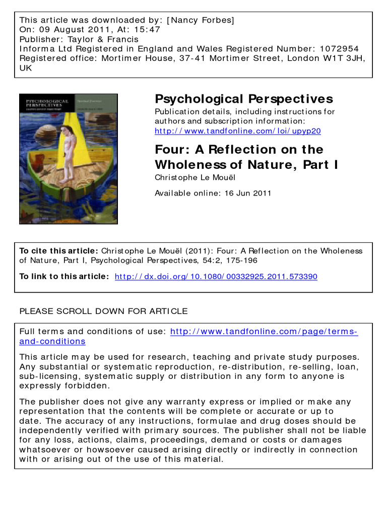 Four A Reflection On The Wholeness of Na | PDF