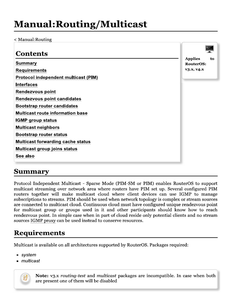 Routing and Multicast | PDF
