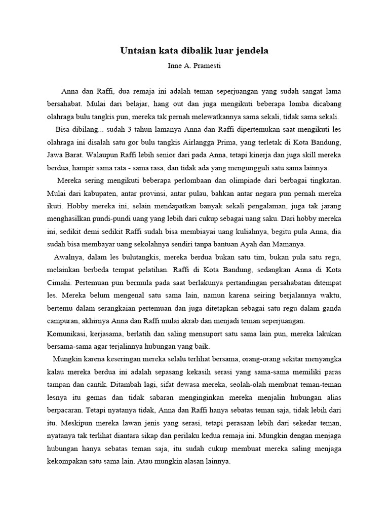 Untaian Kata Dibalik Luar Jendela | PDF