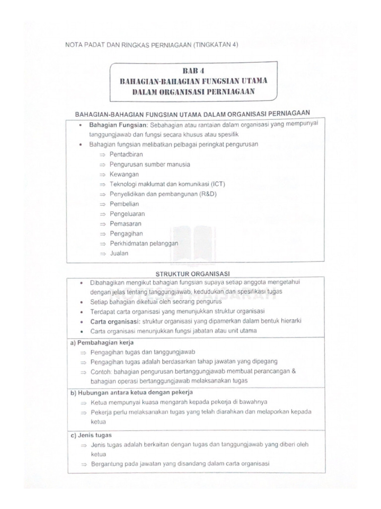 Nota Bab 4 Tingkatan 4 | PDF