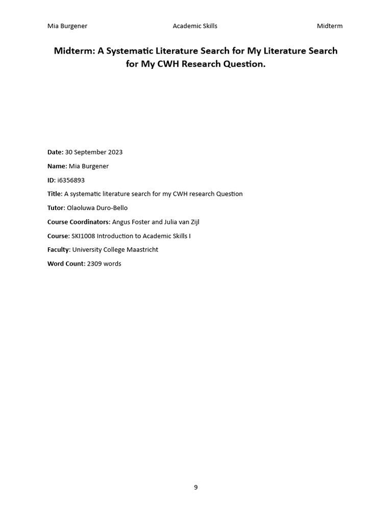 Systematic Literature Search on DRC Collapse | PDF | Democratic ...