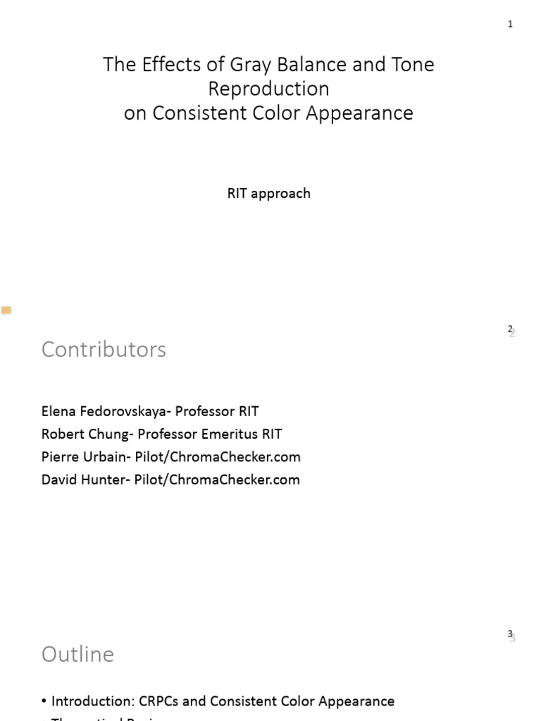 4 Effects of Gray Balance and Tone Reproduction On CCA | PDF | Color | Artistic Techniques