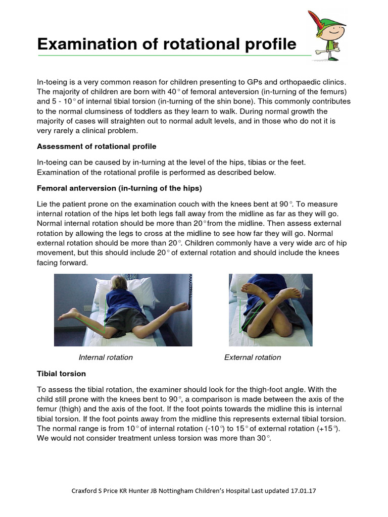 Examination-Of-Rotational-Profile 2 | PDF | Lower Limb Anatomy ...