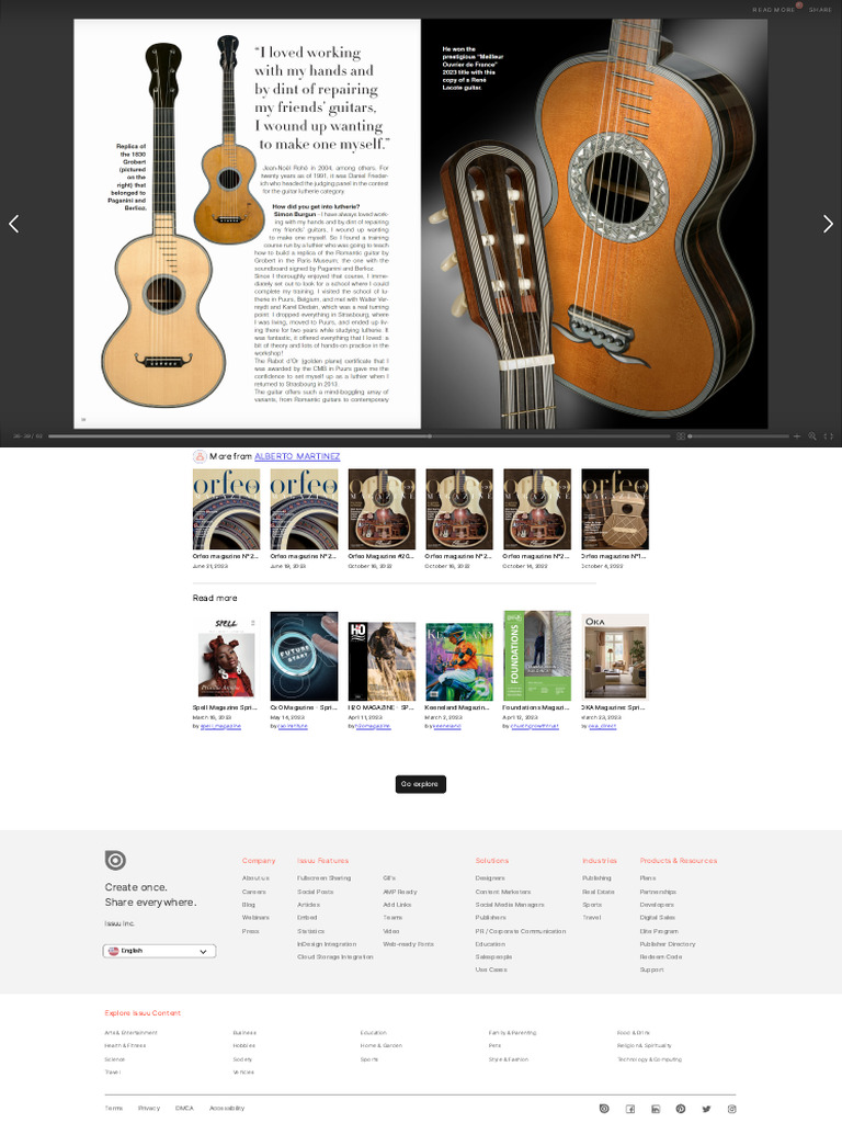 Orfeo Magazine #21: Guitar Insights | PDF | Magazines | Publishing