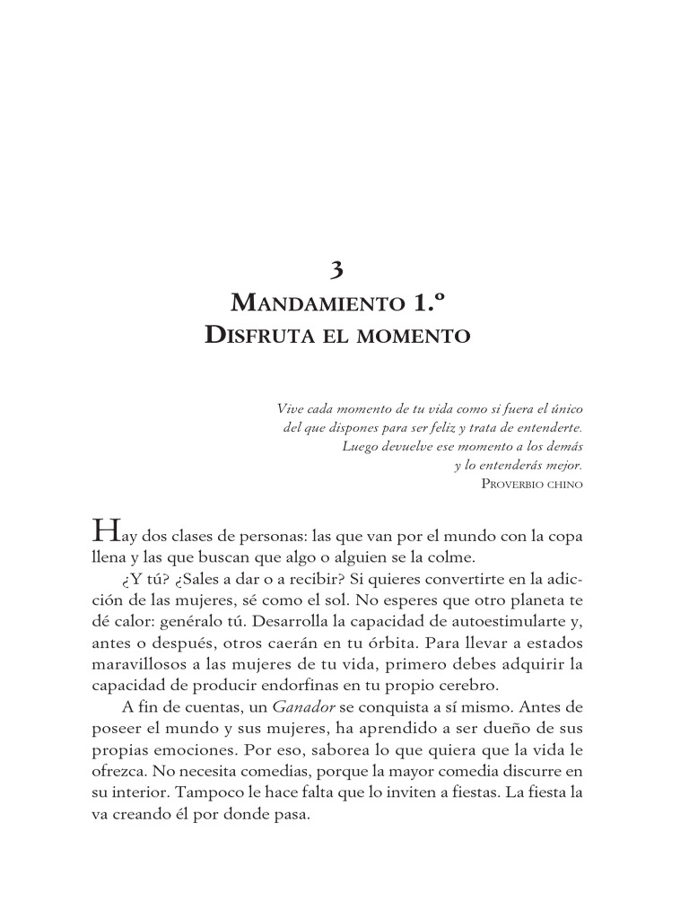 3 MANDAMIENTO 1 o DISFRUTA EL MOMENTO | PDF | Mente | Las emociones