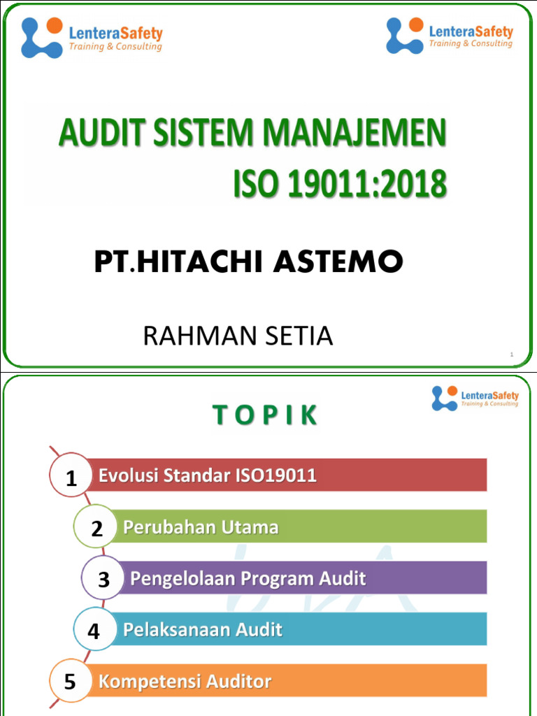 Materi Internak Audit Iso 19011 2018 | PDF